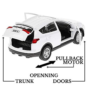 Toyota RAV4 Diecast Car 1/36 Scale Compact Crossover SUV - Russian Collectible Metal Model