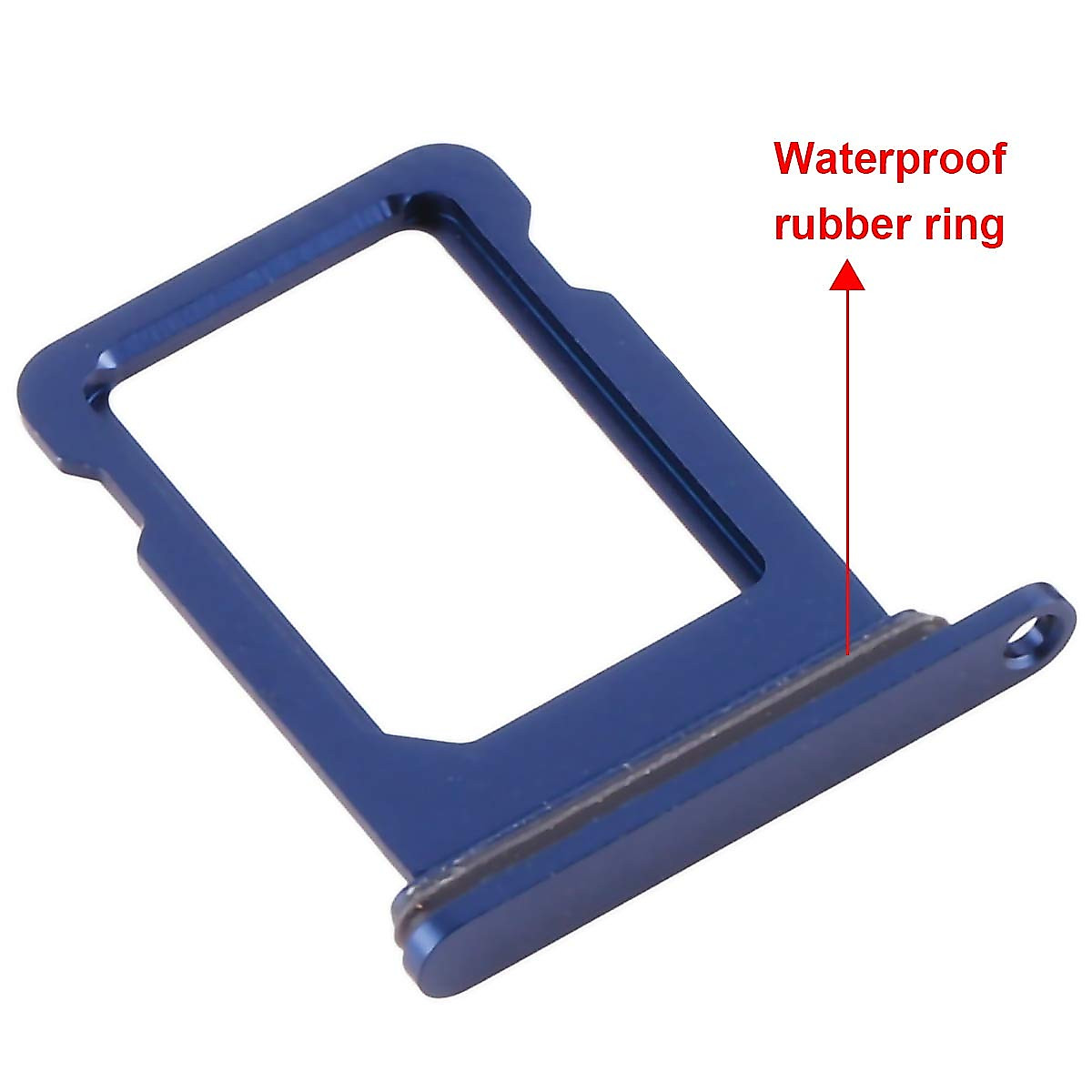 Perzework SIM Card Tray Holder Slot Replacement for iPhone 12 Mini with Waterproof Rubber Ring and Eject Pin (Blue)