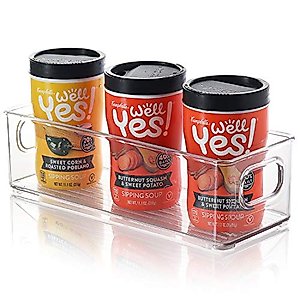 StorageBud Pantry Organization And Storage - Refrigerator Organizer Bins - Stackable Clear Fridge & Freezer Organizer Bins - Great Bins For Pantry, Storage, Organizer, Fridge, Freezer, & More