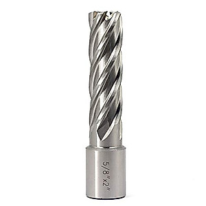 Annular Cutter JESTUOUS 3/4 Inch Weldon Shank 5/8 Cutting Diameter 2 Cutting Depth with Two Flat HSS Kit for Magnetic Drill Press,1 Piece