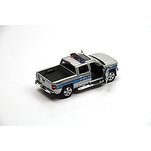 KiNSMART 2014 Chevrolet Silverado 1:46 Scale 5 Inch Police & Firefighter Pick-up Truck (2 Set)