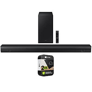 SAMSUNG HW-B650/ZA 3.1 ch Soundbar with Dolby 5.1 DTS Virtual:X 2022 Bundle with Premium 2 YR CPS Enhanced Protection Pack