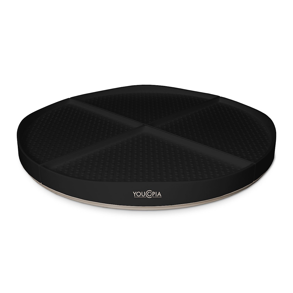 YouCopia Crazy Susan Turntable with Slide Out Shelves 16-Inches Black