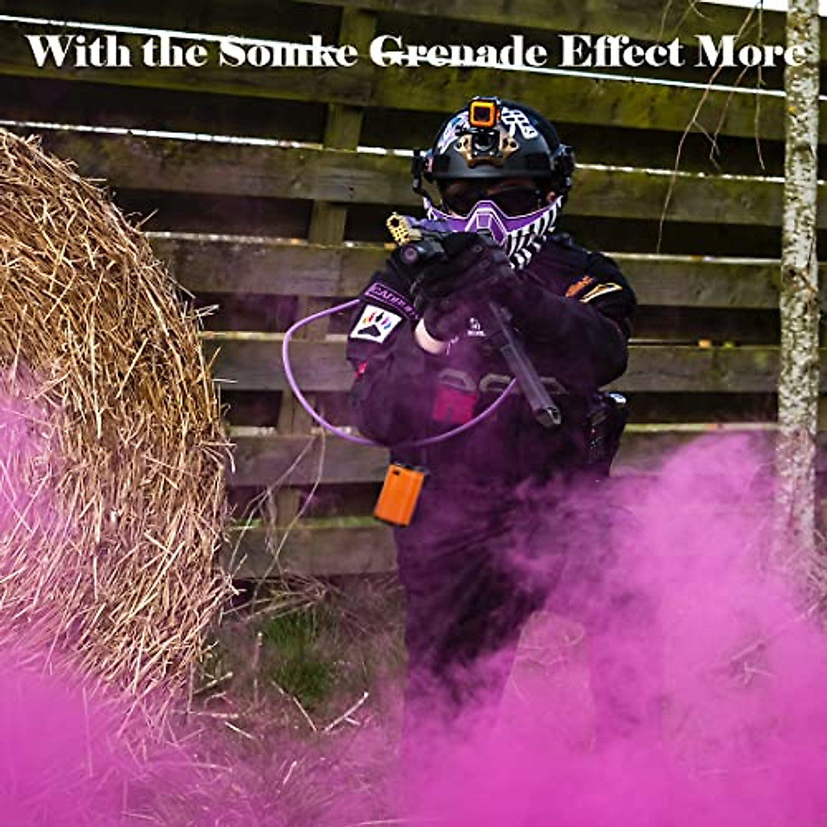ARMARD Airsoft Grenade，Gel Blaster Grenade Launcher，Paintball Grenade，Metal Pull Ring, 6mm BBS Tactical Whirligig Impact Grenade, 7mm Gel Shower for Strike Game