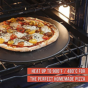 Chef Pomodoro Round Pizza Stone for Oven and Grill, Best Baking Stone for Ovens and Grills, Pizza Baking Stone for Pizza and Bread Baking, BBQ Pizza Stone, Durable - 15 inch