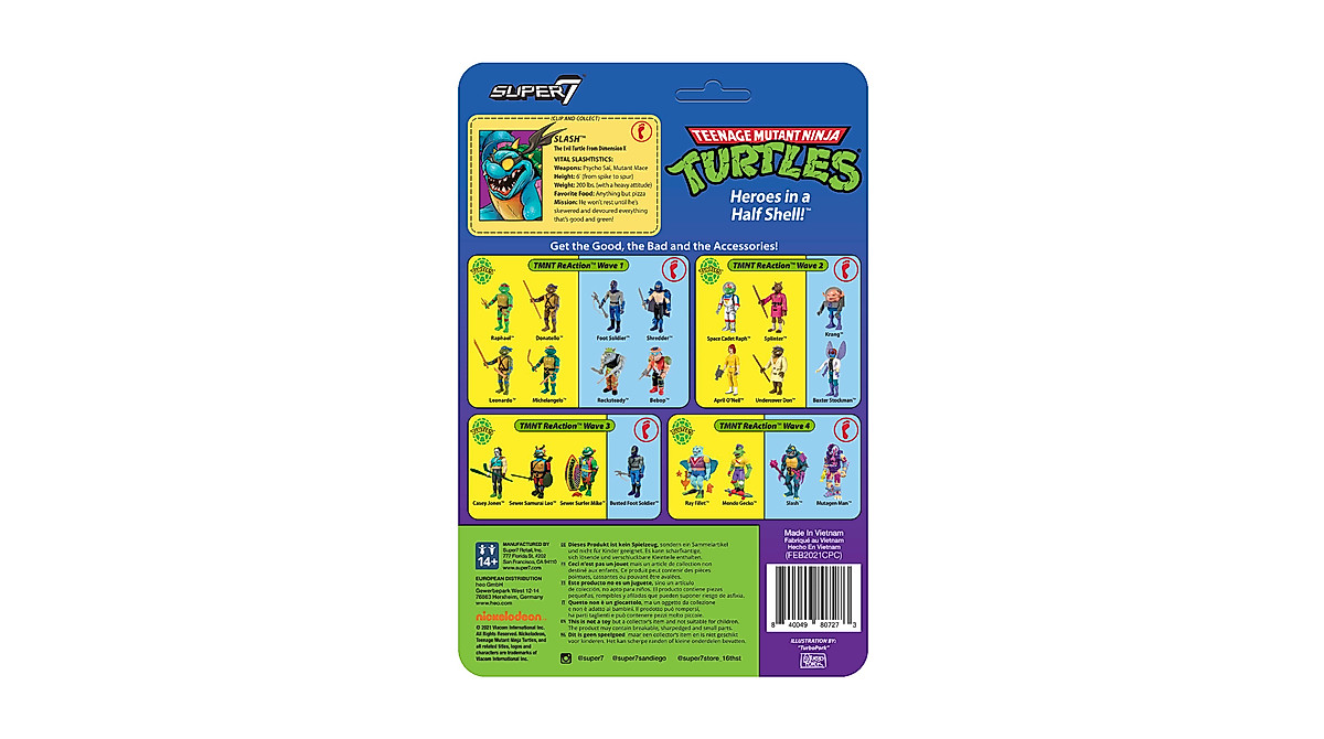 Super7 TMNT Slash 3.75" Figure - Adventure Ready!