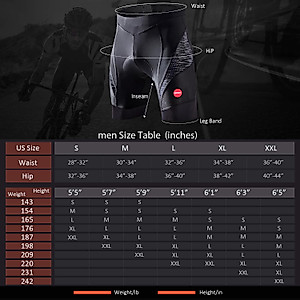 Eco-daily Men's Cycling Shorts Padded Bicycle Riding Half Pants Bike Biking Cycle Tights (Reflective Print-black, Large)
