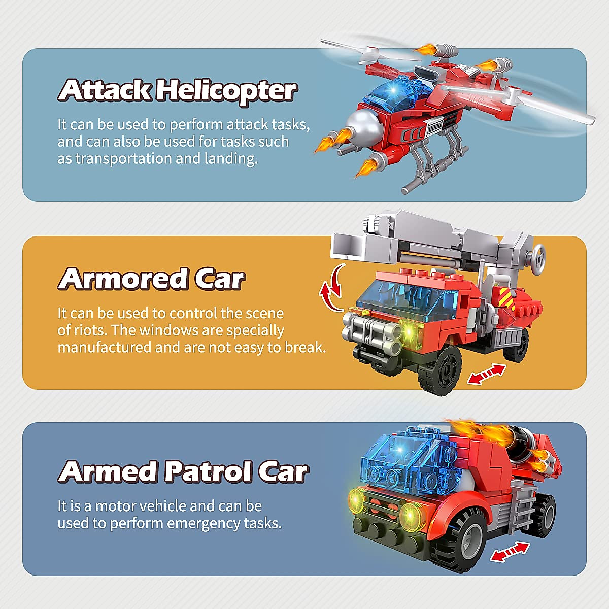 REMOKING Building Toys, STEM 9-in-1 Fire Truck Robot Building Block Model Kit Toy, Learning Educational 642 Pcs Building Bricks Gifts for Kids Boys Girls Ages 6 7 8 9 10 11 12 Years Old