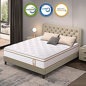 BedStory 10" Hybrid Twin Mattress in a Box, Gel Memory Foam Mattress with Pocket Spring, Medium Firm Mattress with Dual Brim Design for Supportive&Pressure Relieving&Motion Isolated Sleep, Made in USA
