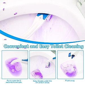 Effacera 36 Refills Disposable Toilet Bowl Paper Bulk Toilet Fresh Flushable Refills for Bathroom Toilet Brush Accessories Supplies Starter Kit (Lavender Scent)