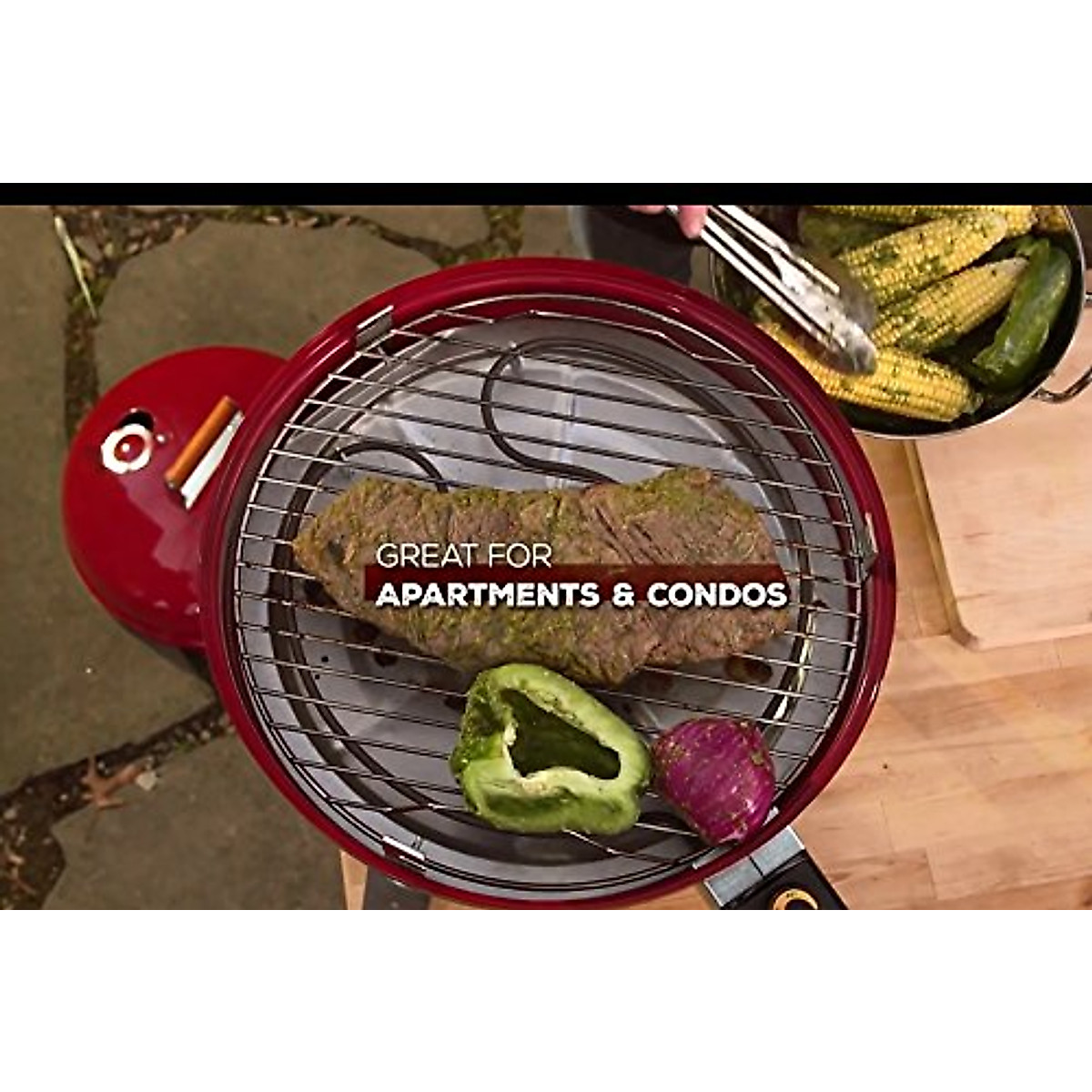 Americana Lock 'N Go Electric Grill, Red