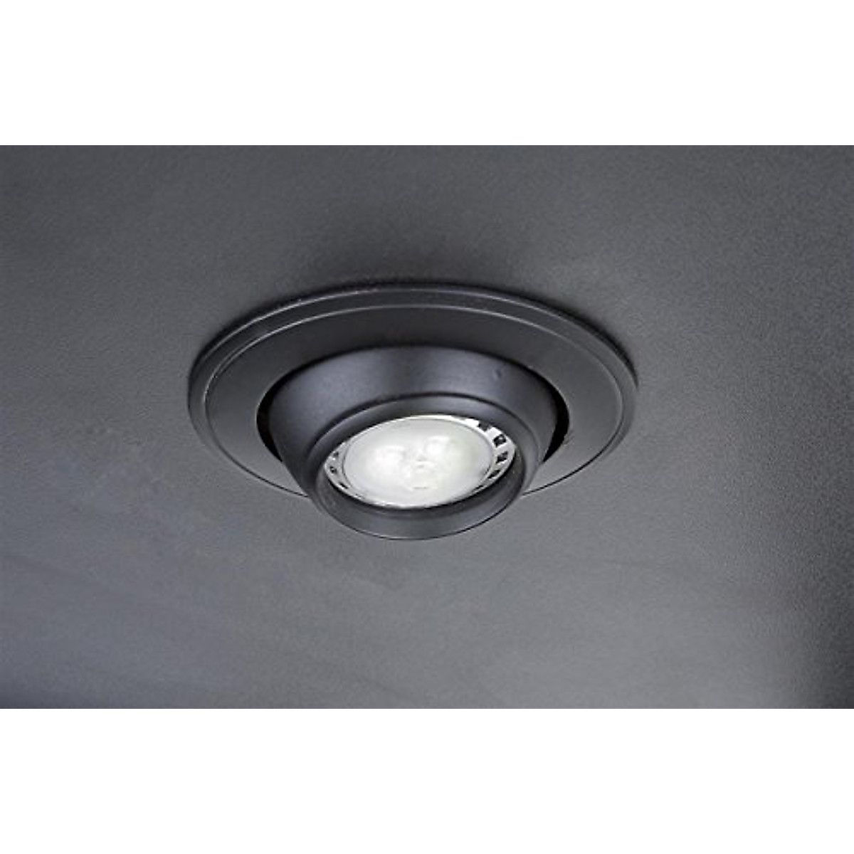 Displays2go 48 Inch Glass Display Case, Nine LED Lights, Four Shelves, Lockable Hinged Doors - Black (LESC4816BK)