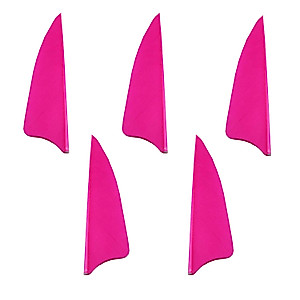 M.SJUMPPER ARCHERY Arrows 3 Inch Real Feathers Fletching with Shield Cut for DIY Hunting Shooting Shafts (36 Pack) (Pink)