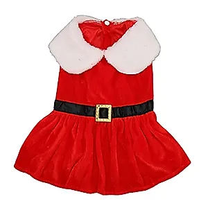 Dog Christmas Sweater Xmas Pet Clothes Santa Dog Christmas Dress Santa Pet Christmas Dress Skin Friendly Breathable Elastic Pet Winter Clothes for Small Dogs Cats XL