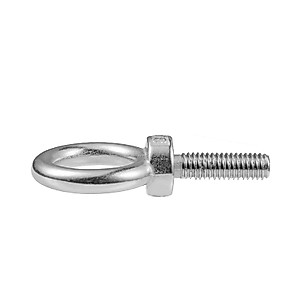 Eowpower 4 Pieces 3/8 inch - 16 UNC 304 Stainless Steel 3/8 inch x 1 1/4 inches Lifting Ring Eye Bolt Eyebolts