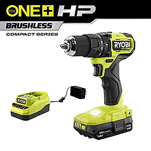 RYOBI 18V ONE+ HP Compact Brushless 1/2" Hammer Drill Kit - PSBHM01K