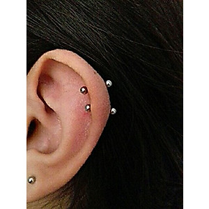 Briana Williams Tongue Rings Nipplerings-Nipple Straight Barbells 14G 18mm Silver Nipple Rings Surgical Steel Body Piercing Jewelry