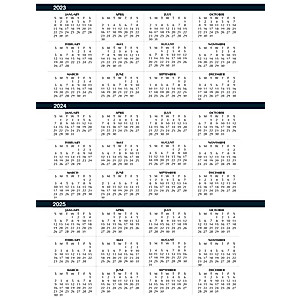 House of Doolittle 2023-2024 Monthly Calendar Planner, 2 Years, Expense Log, 6.9 x 8.75 Inches, Black Leatherette Cover (HOD268002-23)