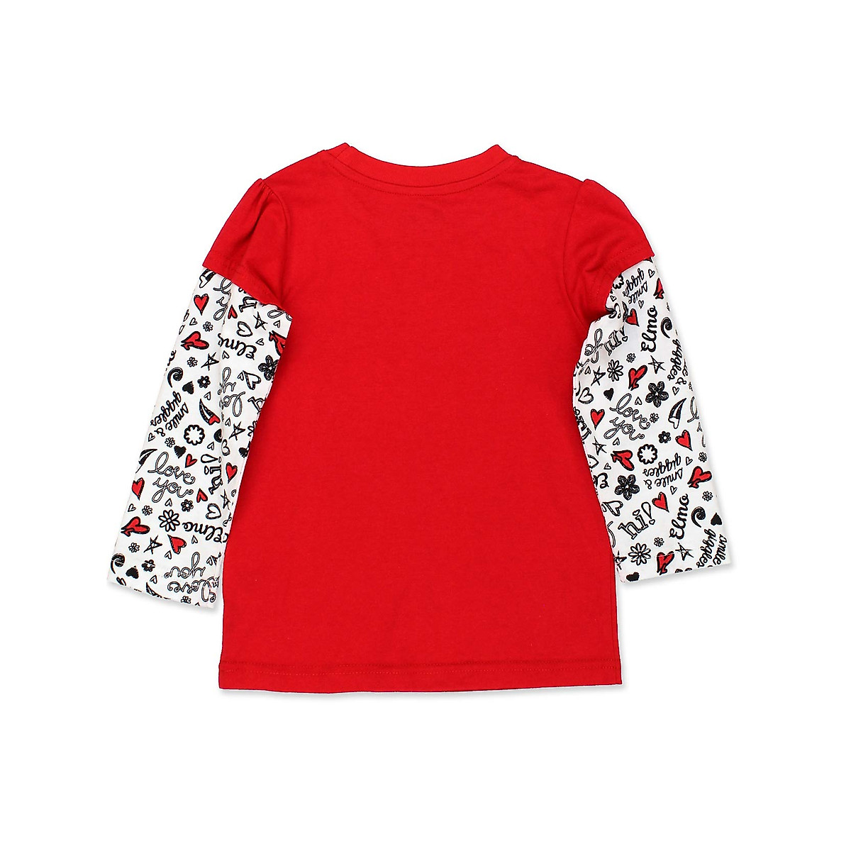 Sesame Street Elmo Girls Long Sleeve Shirt for Infant and Toddler Red