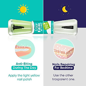 Nail Biting Treatment for Kids,100% Natural Kid Safe Bitter Taste Deterrent,No Bite Nail Polish for Stop Thumb Sucking