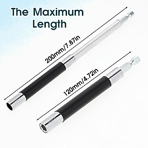 3pcs 1/4 Inch Magnetic Screw Drive Guide Sleeve for Drill, Hex Shank Drill Driver Extension Bit Holder Screwdriver Bit Holder Extension Fast Change Connection Rod Adapter Sleeve for Nuts