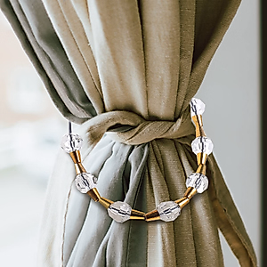 2pcs Crystal Curtain Rope Tie Rope Curtain Tieback Drapery Holdback Rope Curtain Holdback Home Curtain Fixing Strap Curtain Binding Strap Crystal Curtain Holder Retro Curtain Rope
