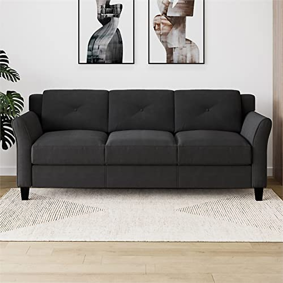 Lifestyle Solutions Harrington Sofa, Black