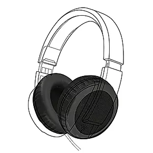 Earpadz Replacement for Focal Listen Headphone Earpads, Protein Leather, Black, 1 Pair