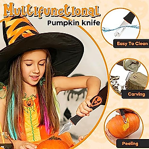 Halloween Pumpkin Carving Kit Tools - 9 PCS Premium Stainless Steel Pumpkin Knives Set Heavy Duty Carving Tools for Halloween Decorations, TAVOLOZZA