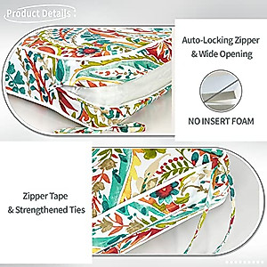 TWLEAR Outdoor Cushion Covers, Patio Cushion Covers for Outdoor Furniture, Water Resistant Porch Bench Swing Loveseat Cushion Replacement, 45" x 18" x 3", 1 Pack, Pretty Paisley (Covers ONLY)