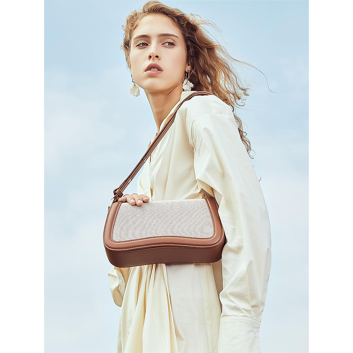 CLUCI Small Shoulder Bags,Purses for Women Vegan Leather Crossbody Handbag Clutch Hobo Purse