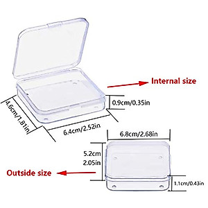 Gebildet 18 Pack Mini Clear Plastic Bead Storage Containers Box Case with lid for Pills,Tiny Bead,and Other Small Items