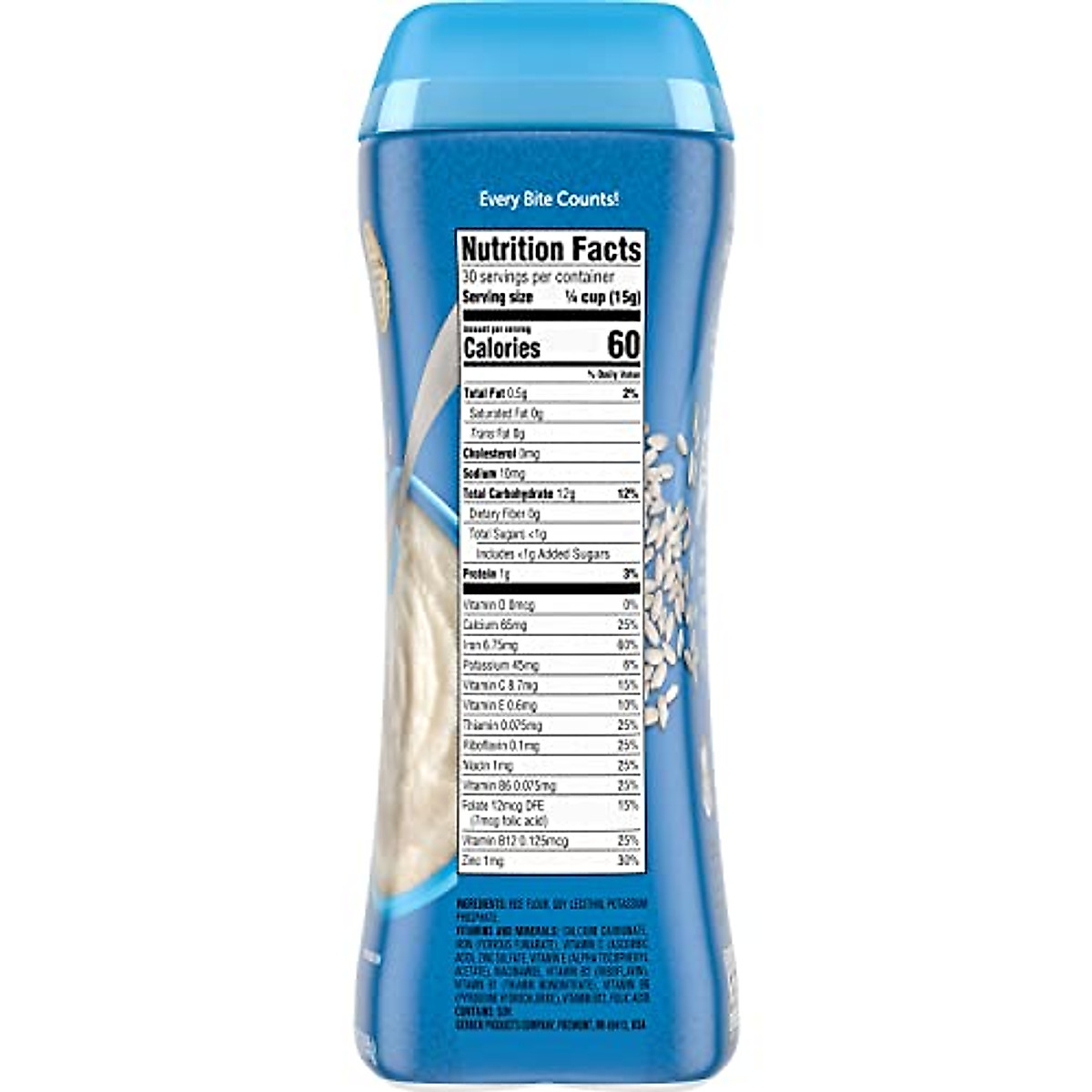 Gerber Cereal for Baby 1st Foods Rice Cereal, Made with Essential Nutrients for Supported Sitters, Non-GMO Project Verified, 16-Ounce Canister (Pack of 3)