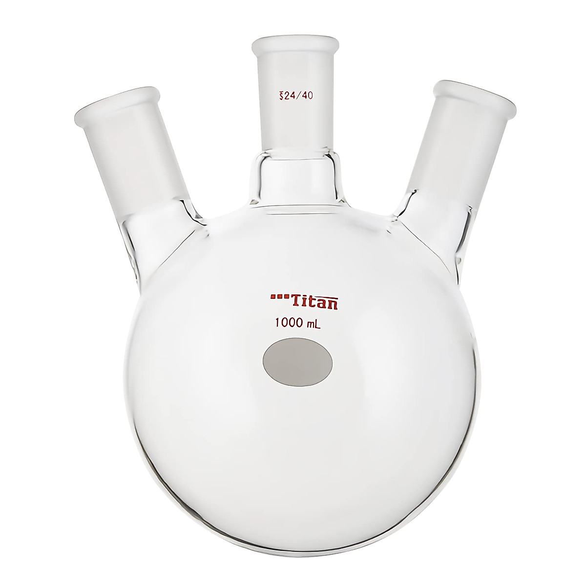 ADAMAS-BETA 1000ml 3 Neck Round Bottom Flask Borosilicate Glass Science Chemistry Flask,24/40 Outer Joints