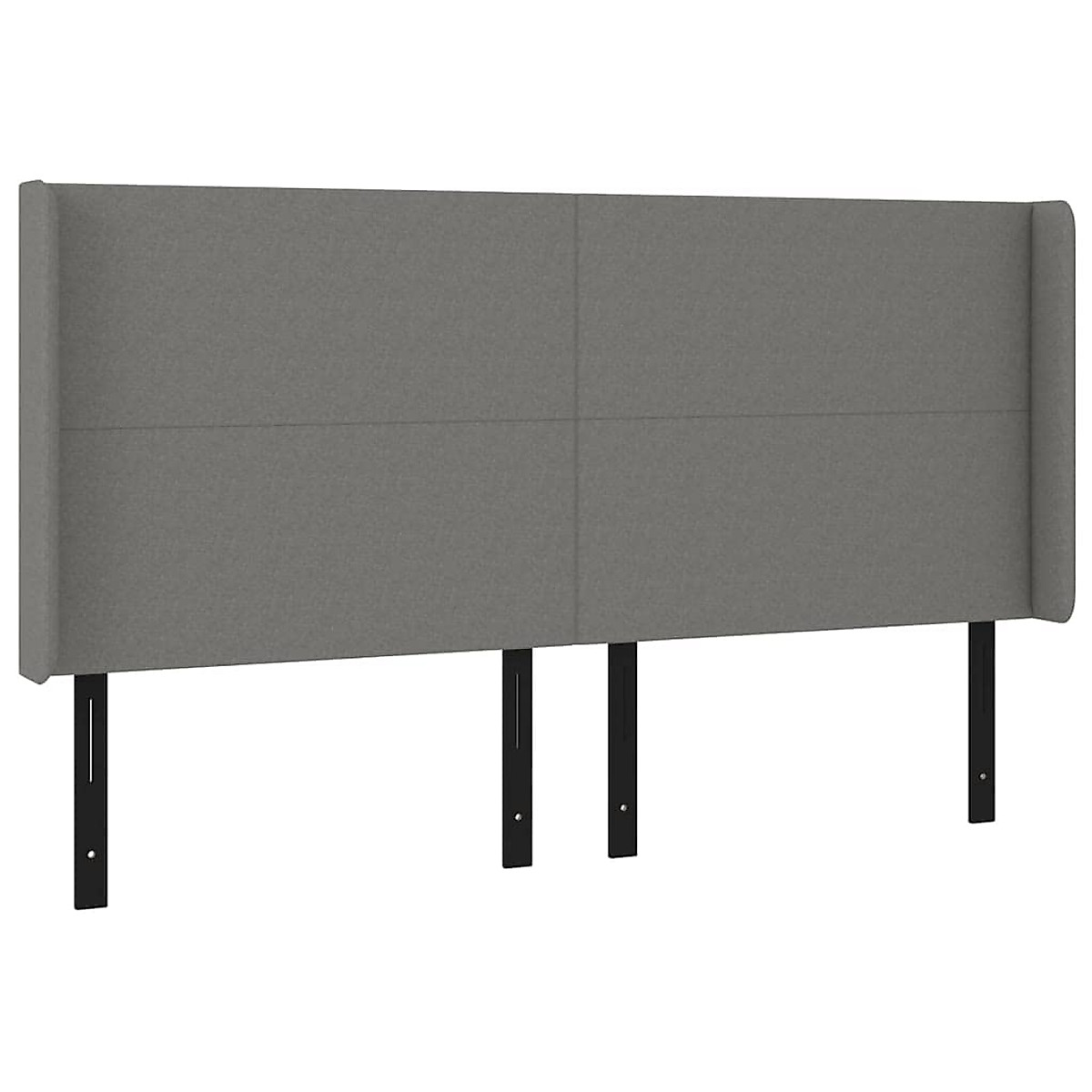 Penau Headboard with Ears Dark Gray 64.2"x6.3"x46.5"/50.4" Fabric Transform Your Bedroom Aesthetic Refined Elegance for Every Bedroom
