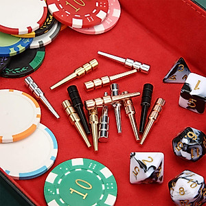 Mudder 20 Pieces Metal Cribbage Pegs Cribbage Board Pegs Fit 1/8 Holes for Cribbage Traditional Board Party Favors in 4 Colors