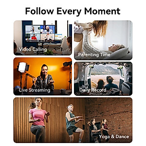 Adaptom Auto Face Tracking Phone Holder, 360 Smart Selfie Tripod Mount Fast Motion Moving Tracker for Smartphone GoPro DJI Action Insta360 Camera SLR Mirrorless Video Vlog Live Streaming Accessories