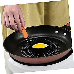 HOLIDYOYO Omelet Egg Cooker Rings Stovetop Egg Poacher Flip Cooker Round Egg Rings Egg Frying Tool Egg Cooking Rings Round Egg Fried Egg Ring Fried Egg Circle Egg Maker Silicone Case