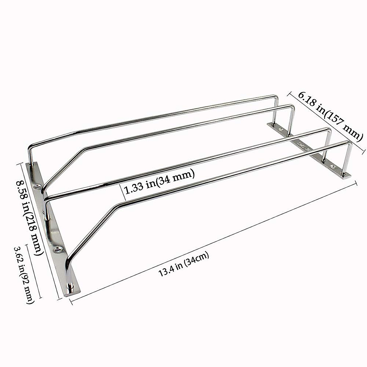 Wine Glasses Holder,Under Cabinet Stemware Wine Glass Rack Storage Holder 13.4 Inch Set of 2 Convenient collection Hanging Rack