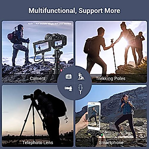 SmallRig 71" Camera Tripod, Foldable Aluminum Tripod & Monopod, 360°Ball Head Detachable, Payload 33lb, Adjustable Height from 16" to 71" for Camera, Phone-3935