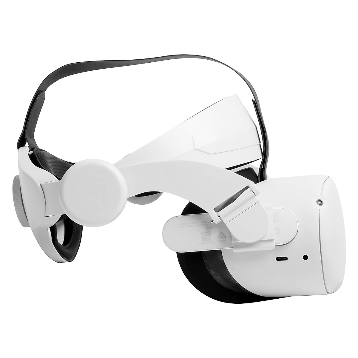 HUAYUWA Adjustable Head Strap with Head Cushion for Oculus Quest 2 VR Accessories, Replacement for Elite Strap Comfortable Protective Headband Enhanced Support and Reduce Head Pressure in VR, White 1