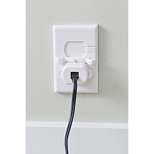 Cardinal Gates 3 Piece Plug Guard and Cord Keeper, White