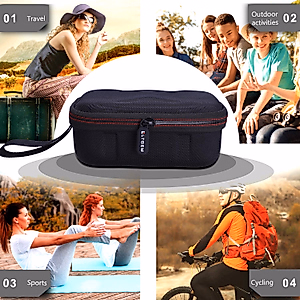 LTGEM Case Compatible with JBL Go 3 Portable Speaker, Black+Grey