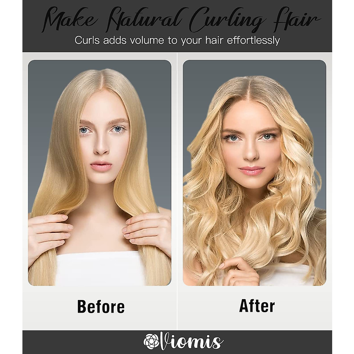 Heatless Curling Rod Headband For Long Hair Curls, 60‘’ Leveling Up Velour Heatless Hair Curler, TikTok Heatless Curls with Hair Clips and Scrunchie for Sleeping(Black)