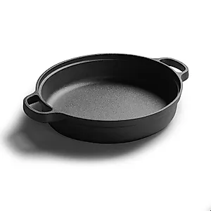BEIHG Pre-Seasoned Cast Iron Grill Skillet Pan.cast Iron Skillet 9-inch Masterclass Cookware for Barbecue, Stove, Oven or Camping