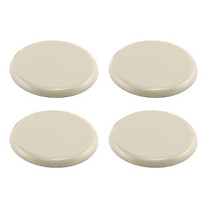 Prime-Line MP75021 3-1/2 inch Beige Plastic Reusable Round Furniture Sliders for Carpet (4-Pack)