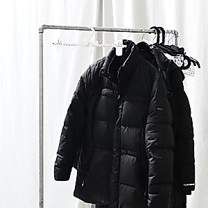 LUOZZY 2 Pcs Artificial Pearl Hangers Pearl Pants Hangers Plastic Bowknot Clothes Rack with Clip for Trousers Jeans Skirts