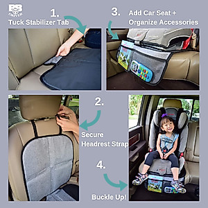BB Driver Car Seat Protector for Child Car Seat - Upholstery and Leather Seat Protector for Car Seats - Premium Hand-Sewn Carseat Mat