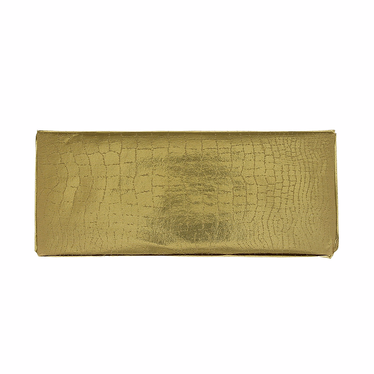 Foil Wrapper - Pack of 100 Candy Bar Wrappers with Thick Paper Backing - Folds and Wraps Well - Best for Wrapping 1.55Oz Hershey/Candies/Chocolate Bars/Gifts - Size 6" X 7.5" (Gold Alligator)