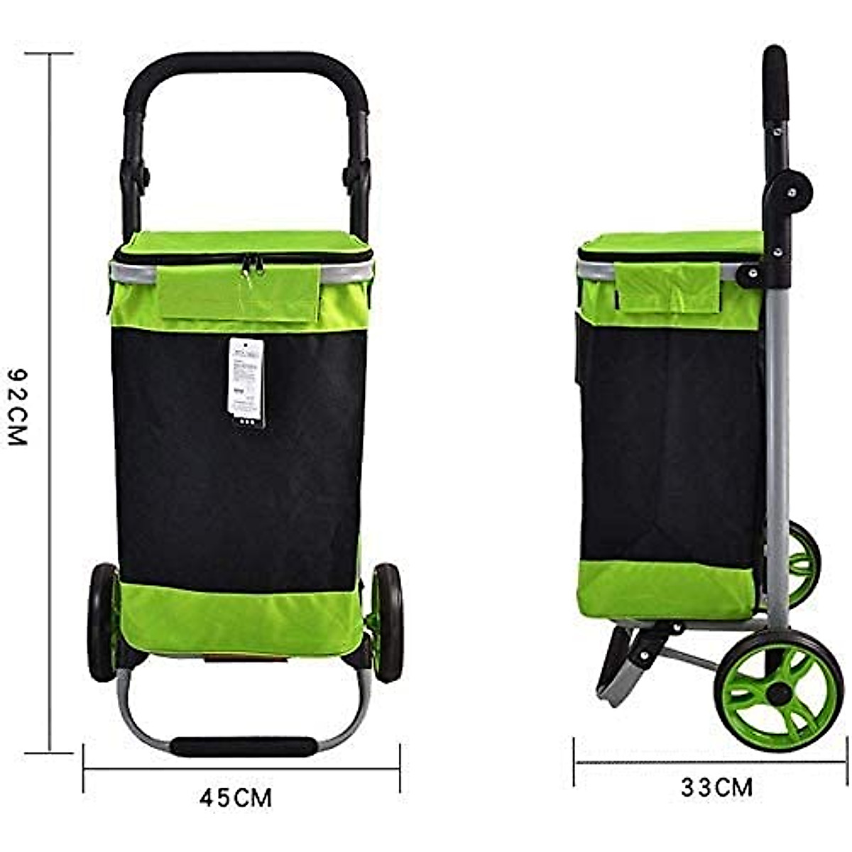 Shopping Trolley on Wheels Multi Function Shopping Cart 2-Wheel Collapsible Foldable Trolley Grocery Cart Shopper Luggage Cart Storage Hand Trucks,#1 ,